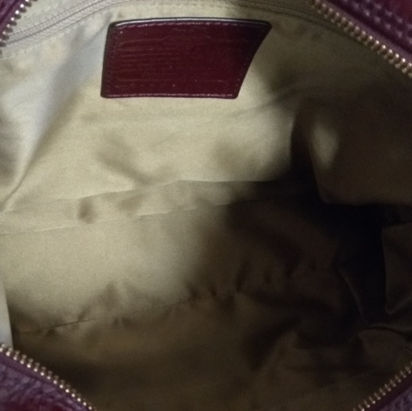 Coach | Bags | Coach Ruby Red Patent Leather Pleated Bag | Poshmark